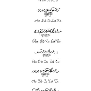 12 Handwriting Styles for 12 Months Workbook (PDF and Procreate) - Etsy