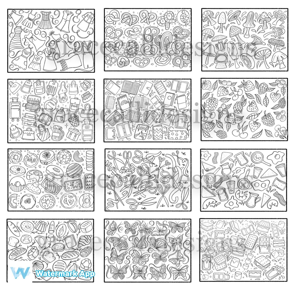 Complete: 100 Days of Coloring Doodle Pages - Etsy