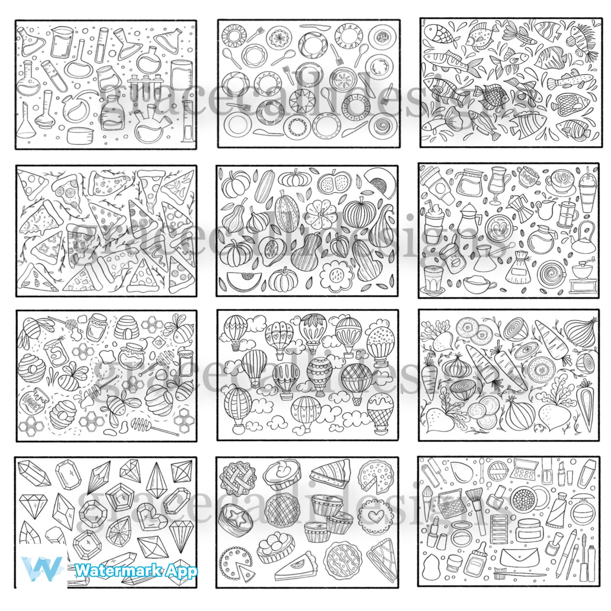 Complete: 100 Days of Coloring Doodle Pages - Etsy