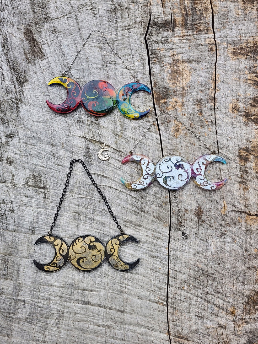 Triple Moon Home Decor, Triple Moon Resin, Housewarming Gift for Couple ...