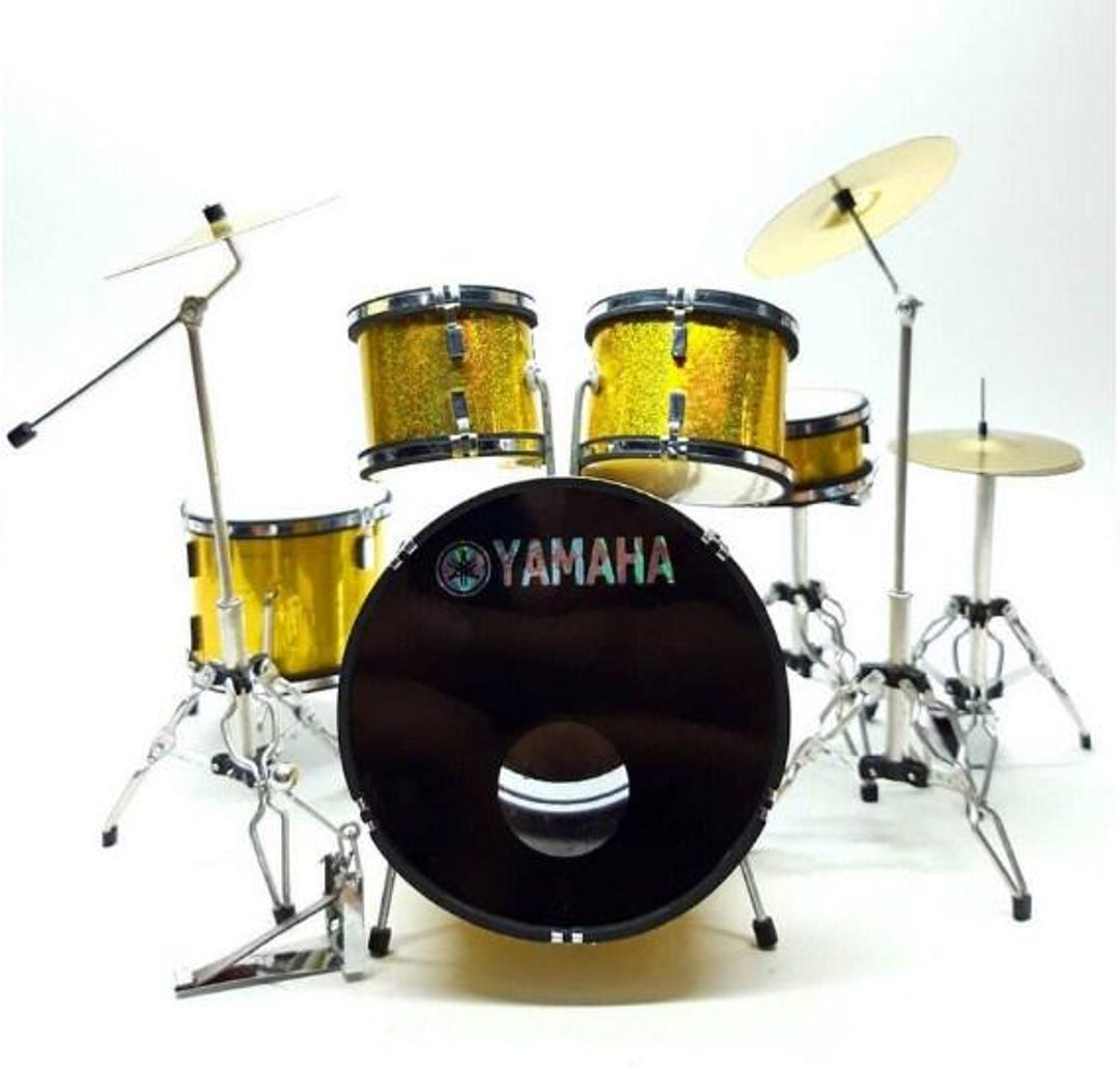 Miniature Drum Kit Rock Band Gold Intrument Musical Display and Gift 1/6 - Etsy