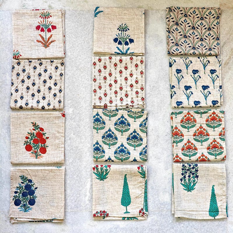 Block Print Napkins - Etsy