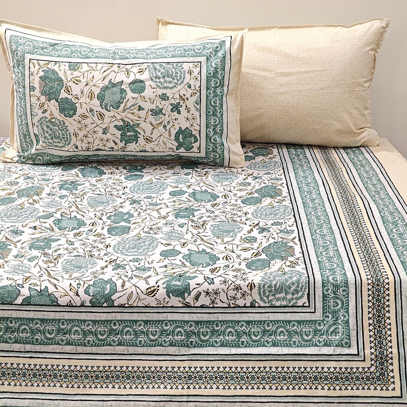 Block Print Bed Sheet - Etsy