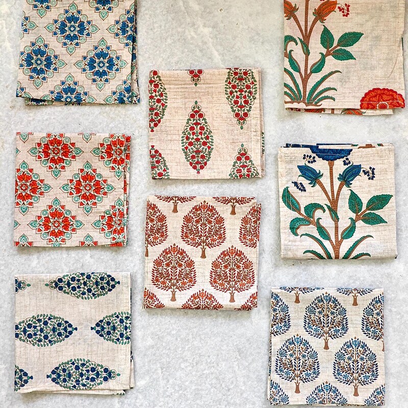 Block Print Napkins - Etsy