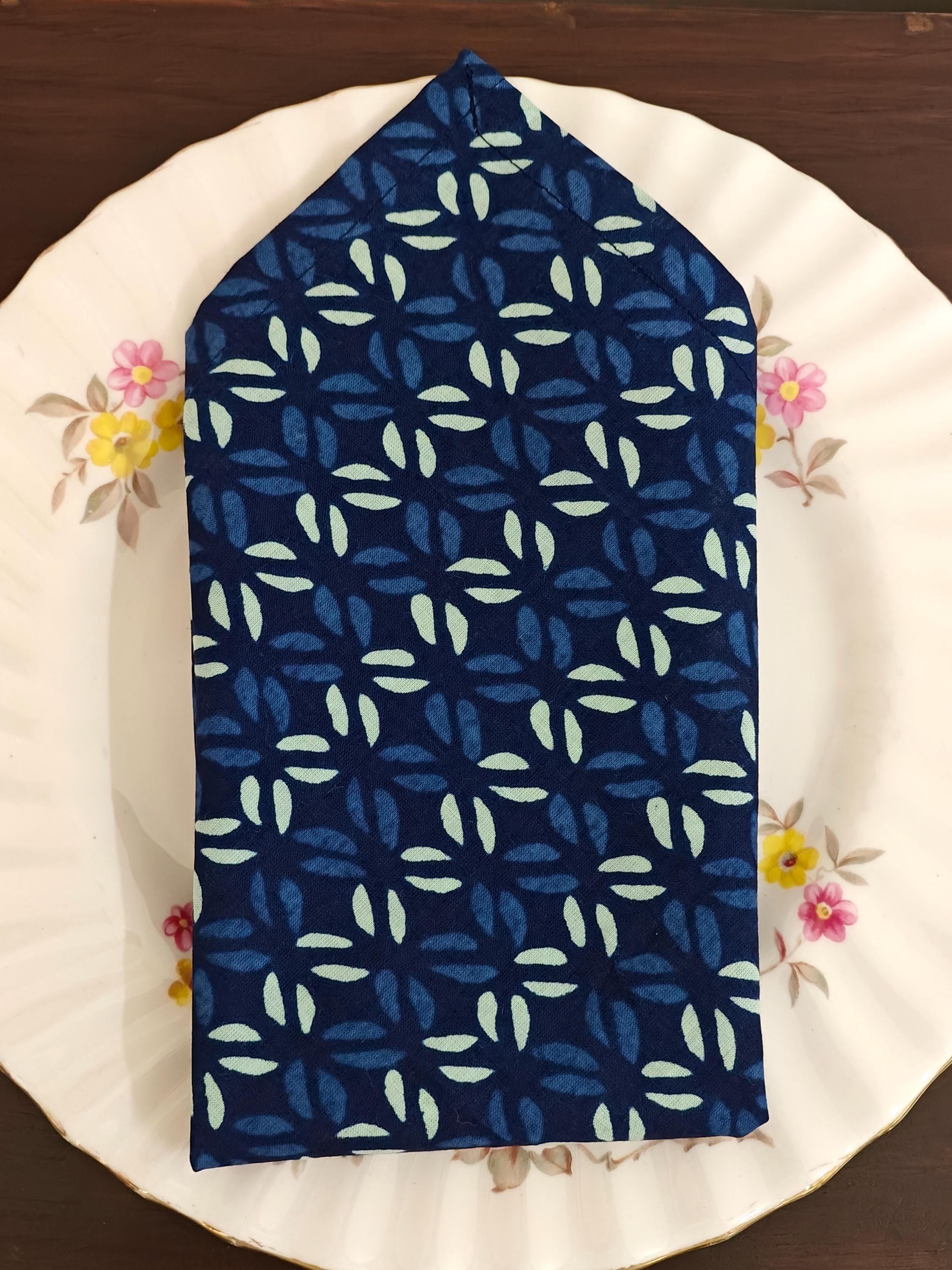 Assorted Napkins Indigo Blue Napkins, Cotton Napkins, Dinner Kitchen ...