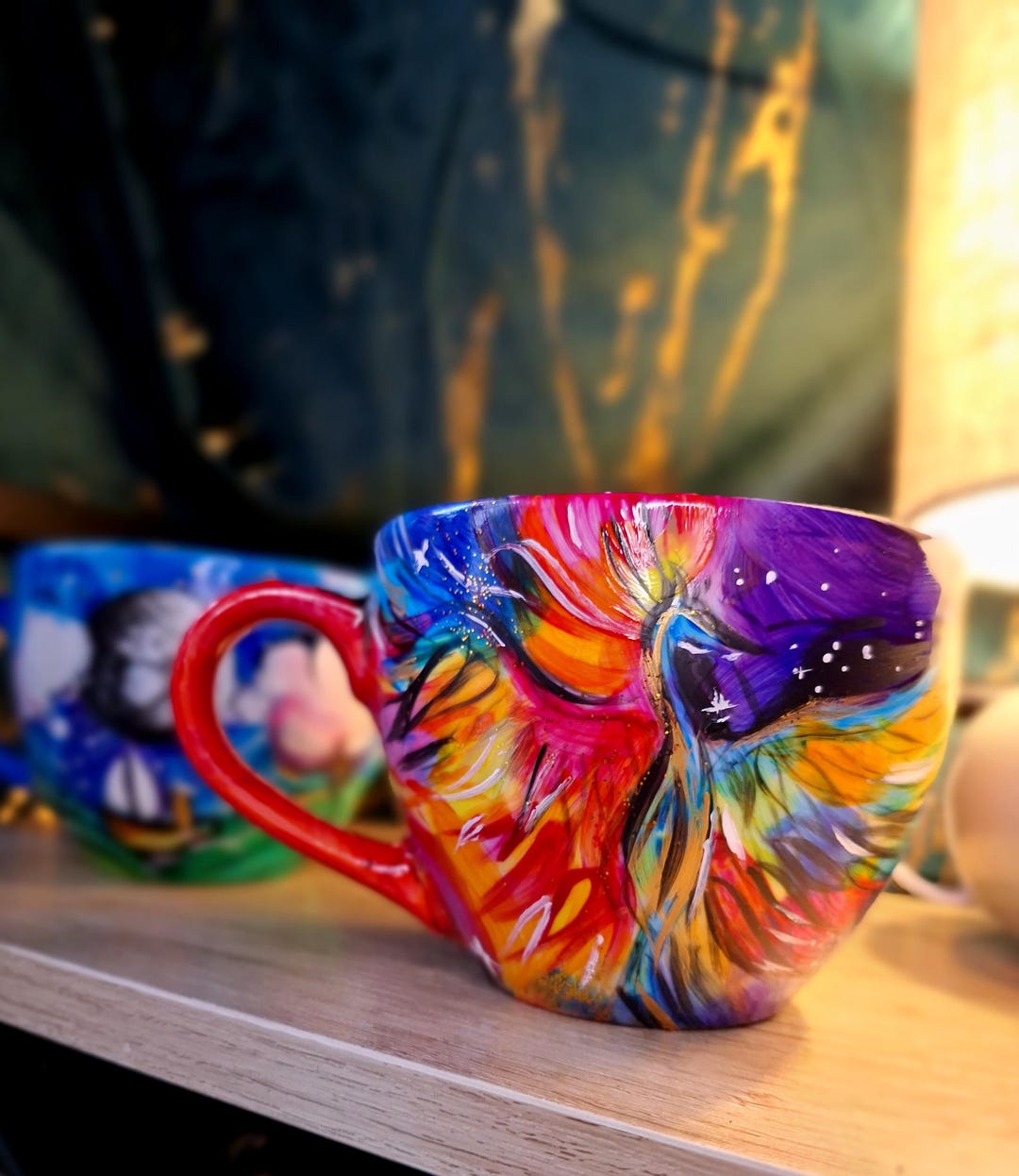 Large 1L Mug – Hand-painted Porcelain Cup | Artistic Porcelain | Unique ...