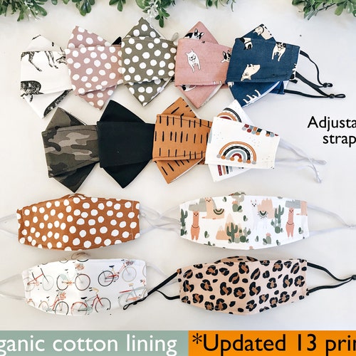 Floral Face Mask Filter Pocket Nose Wire Washable Cotton - Etsy