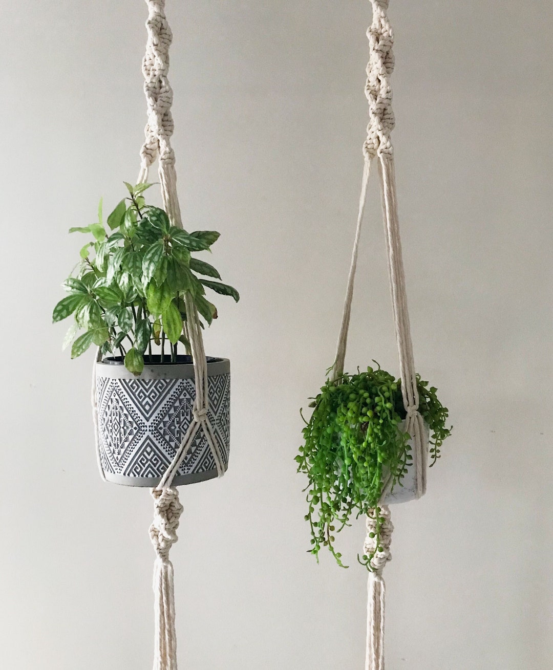 Macrame plant hanger macrame pot holder wall hanging boho decor indoor ...