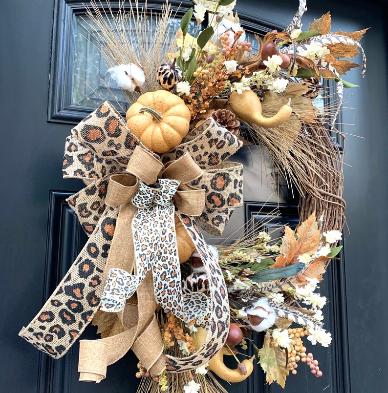 Leopard Wreath Animal Print Decor | Etsy