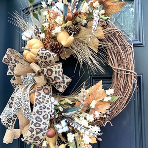 Leopard Wreath, Animal Print Decor - Etsy
