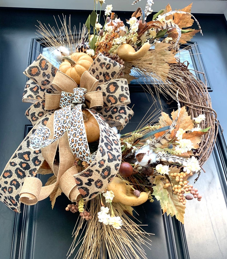 Leopard Wreath Animal Print Decor - Etsy