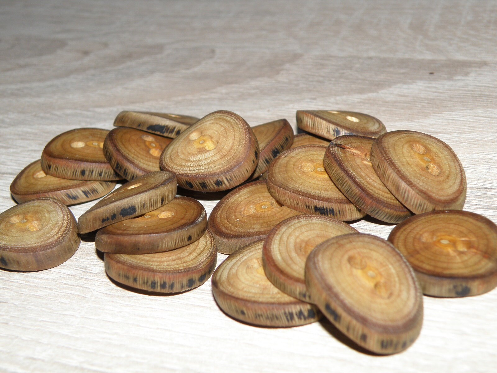 20 Handmade Wood Tree Branch Buttons , Accessories (0,98" Diameter X 0 ...