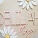 Custom Daisy Wood Name Sign, Floral Nursery Decor - Etsy