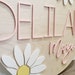 Custom Daisy Wood Name Sign, Floral Nursery Decor - Etsy