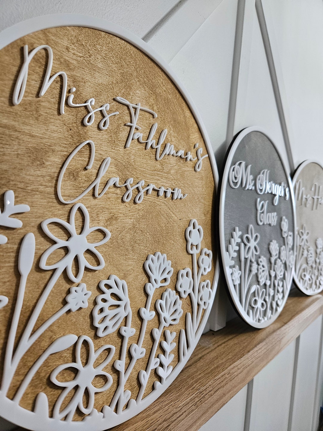 Teacher Class Room Gift Present Sign Floral Door - Etsy