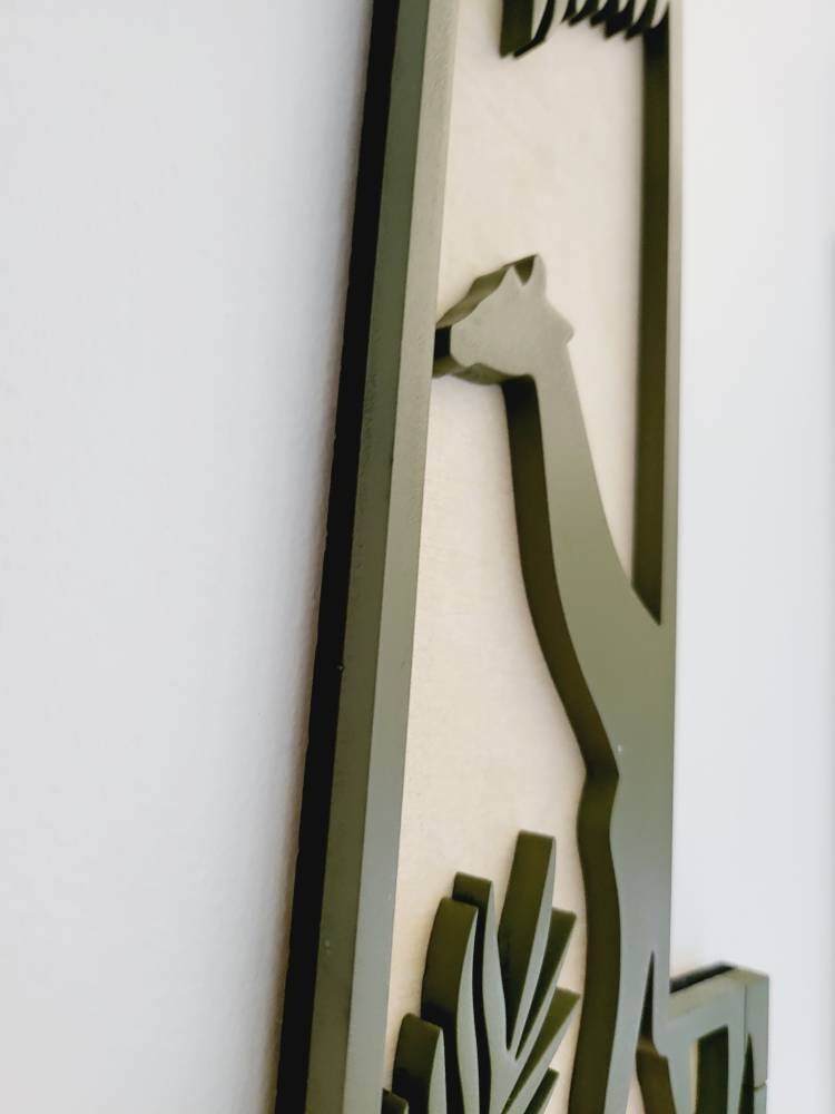 Safari Jungle Animal Wall Decor Wood Nursery Letters Name Sign - Etsy