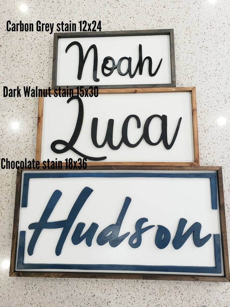 Last Name Sign All Wood 3D Hand Cut Cursive Name Farmhouse - Etsy