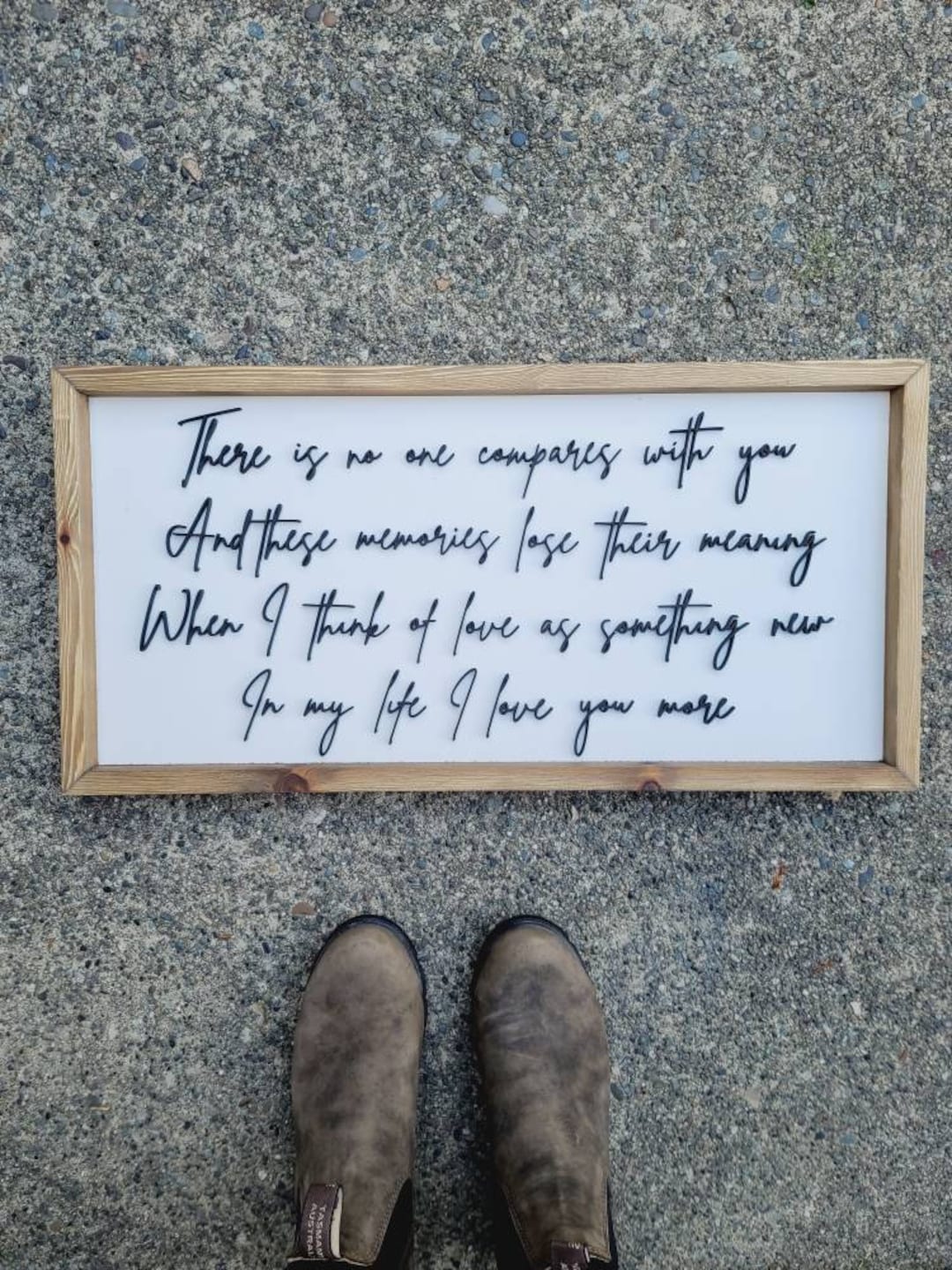 12x 24 3d Wood Framed Custom Song Lyrics Sign the Beatles in My Life ...