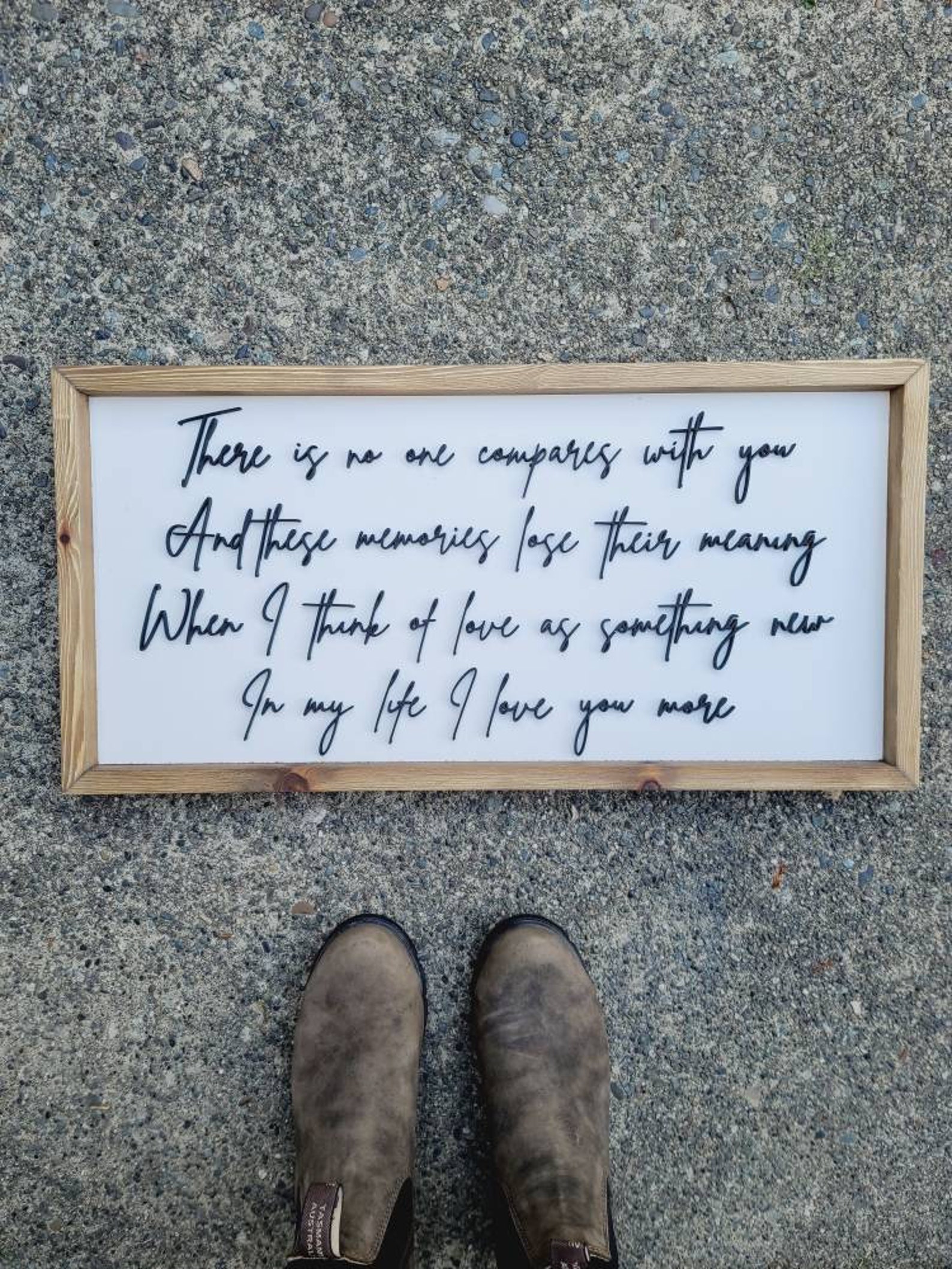 12x 24 3d Wood Framed Custom Song Lyrics Sign the Beatles in - Etsy