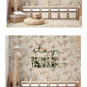 Safari Nursery Letters | 3D Layered Wood Animal Decor - Etsy
