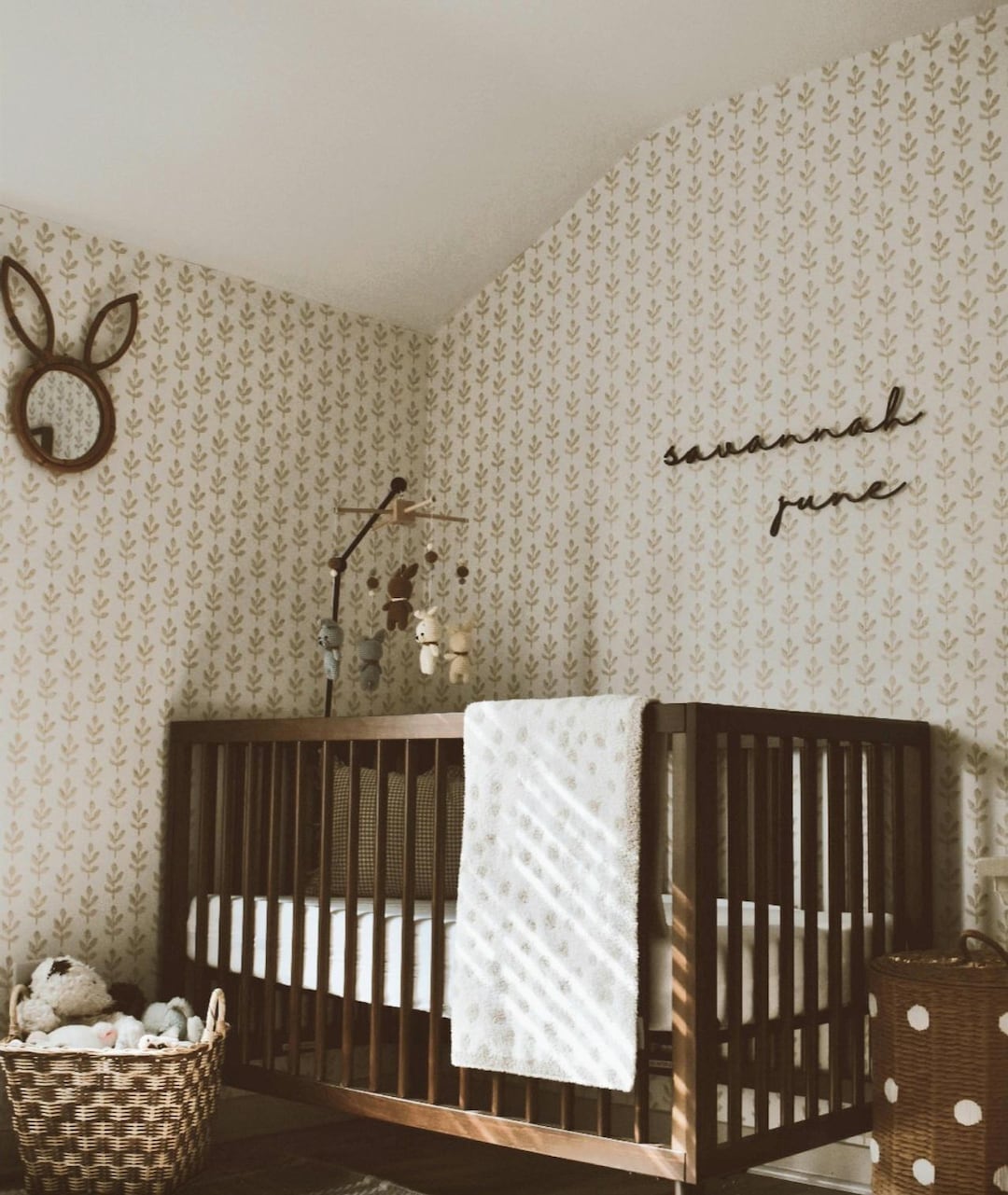 Wood Script Nursery Baby Room Name Laser Cut Sign Cursive First and ...