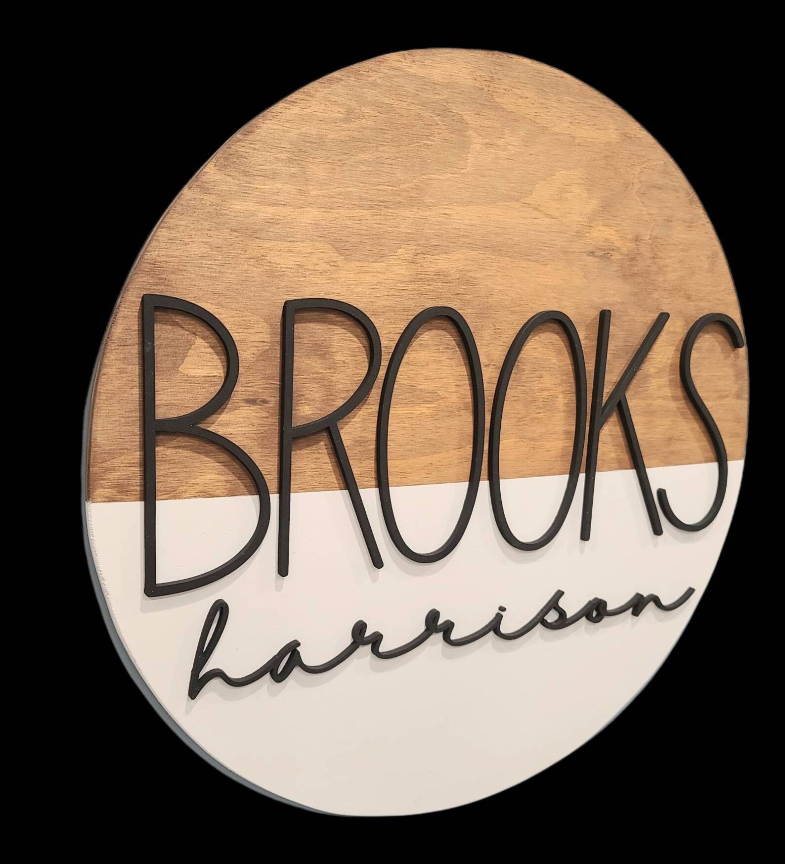 12inch to 24 inch free shipping 3D circle wood name sign room | Etsy