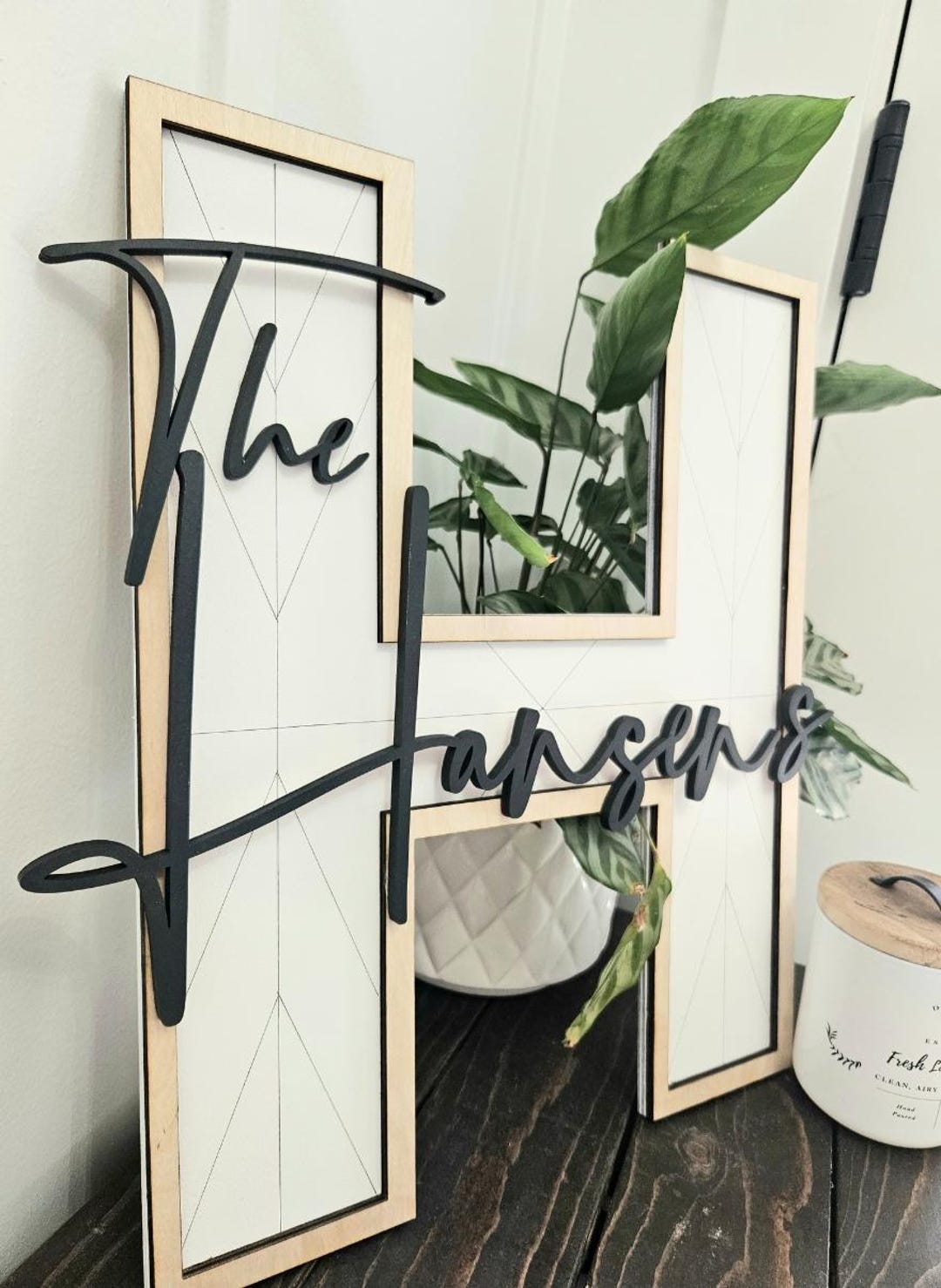 Personalized 3D Wood Last Name Sign: Custom Home Decor - Etsy