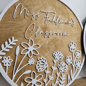 Teacher Class Room Gift Present Sign Floral Door - Etsy