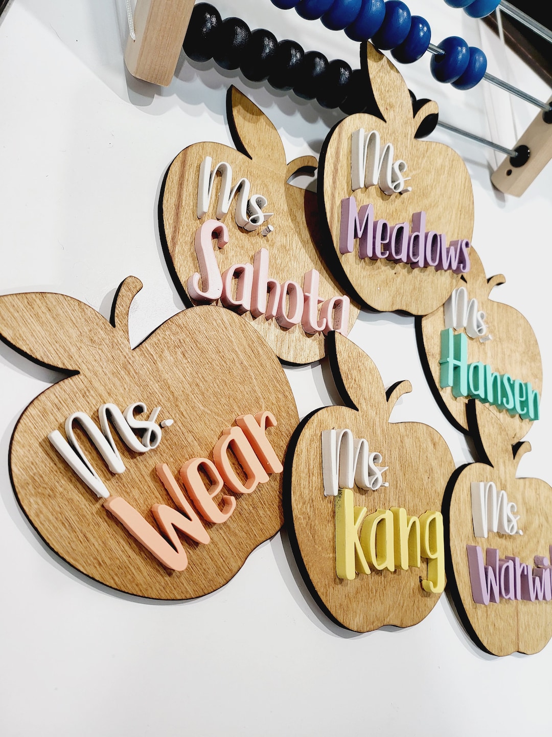 Personalized Teacher Apple Magnet Teacher Gift End of Year Teacher Gift ...
