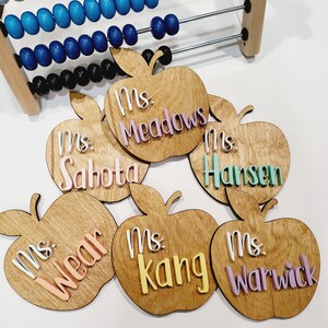 Personalized Teacher Apple Magnet Teacher Gift End of Year Teacher Gift ...