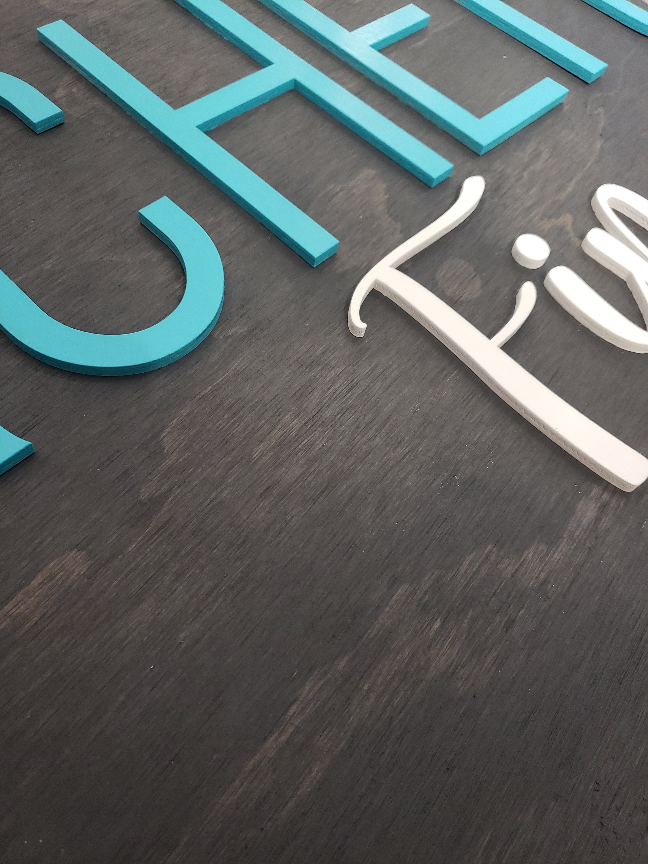 12inch to 24 inch free shipping 3D circle wood name sign room | Etsy