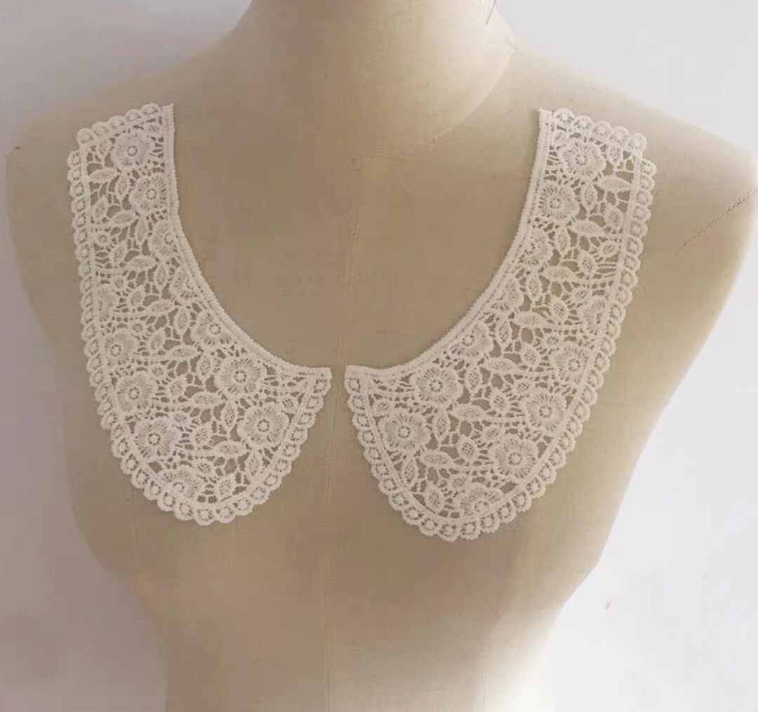 Retro Collar Neck Applique, Collar Floral Embroidery DIY Collar ...