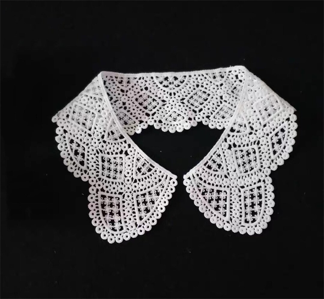 Vintage Collar Neck Applique, Collar Floral Embroidery DIY Collar ...