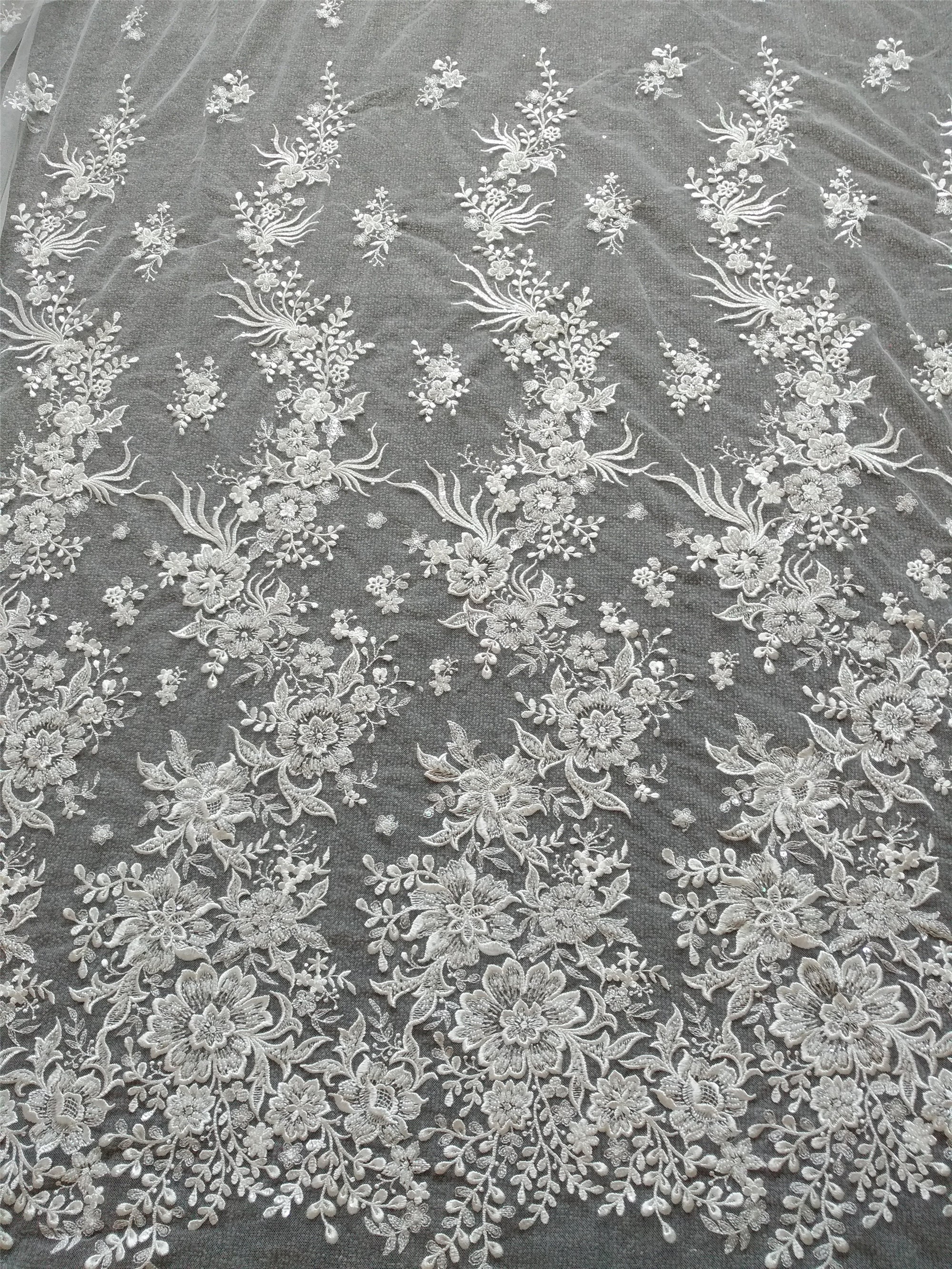 New Heavy Beaded Lace Wedding Dress Handmade Beading Lace - Etsy