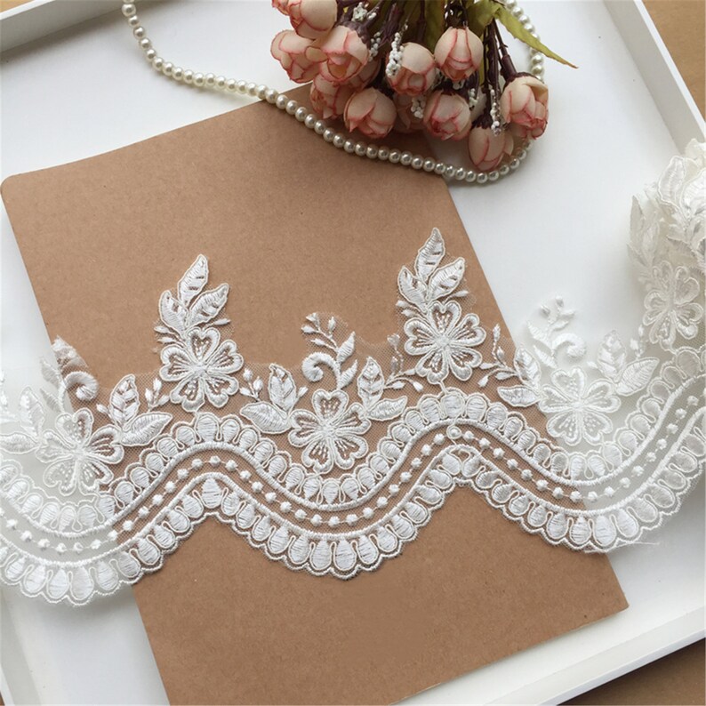 Elegant Bridal Lace Trim Wedding Dress Lace Trim Flower Lace | Etsy