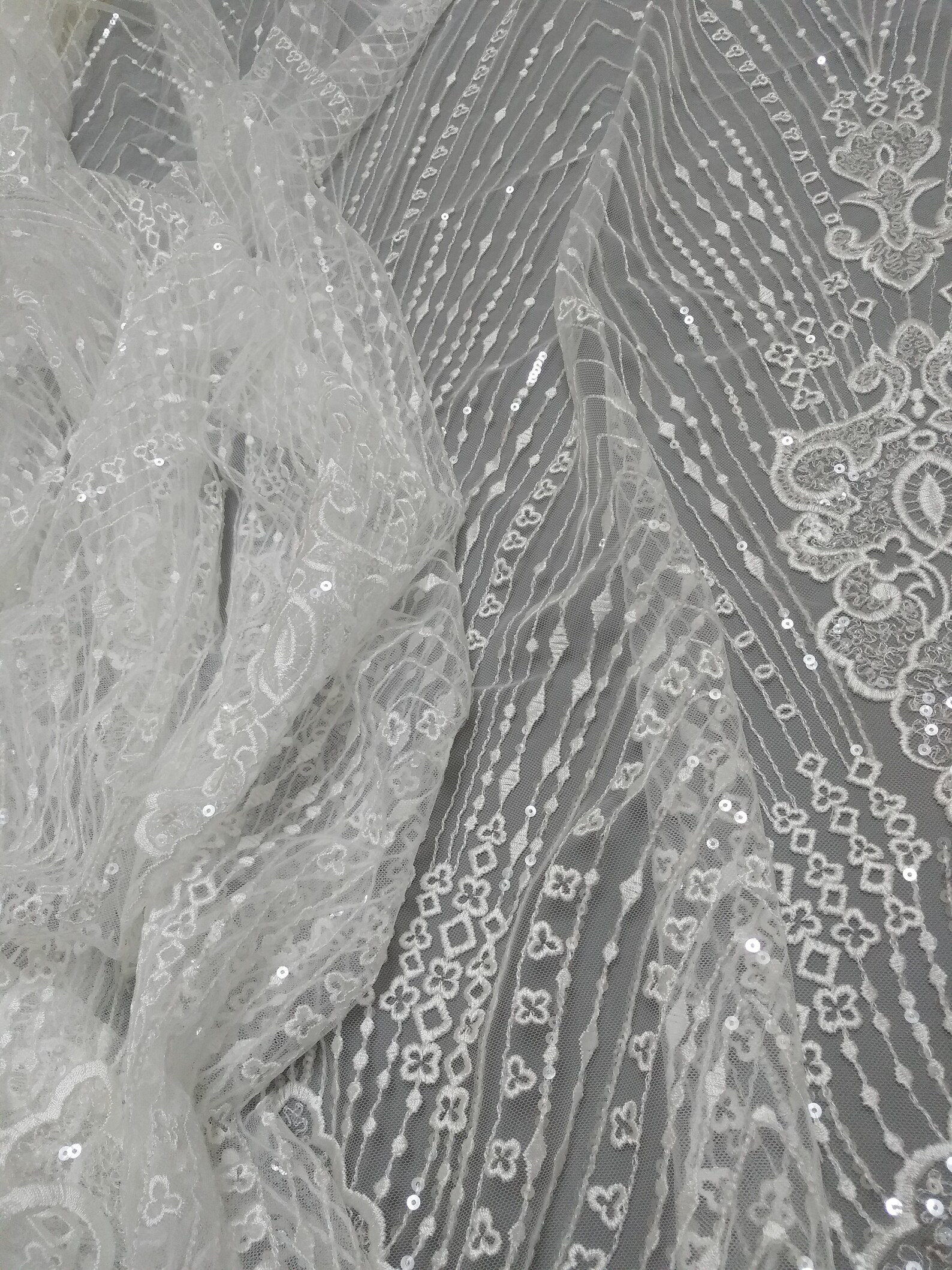 Luxury Embroidery Floral Lace Fabric Bridal Lace Fabric | Etsy