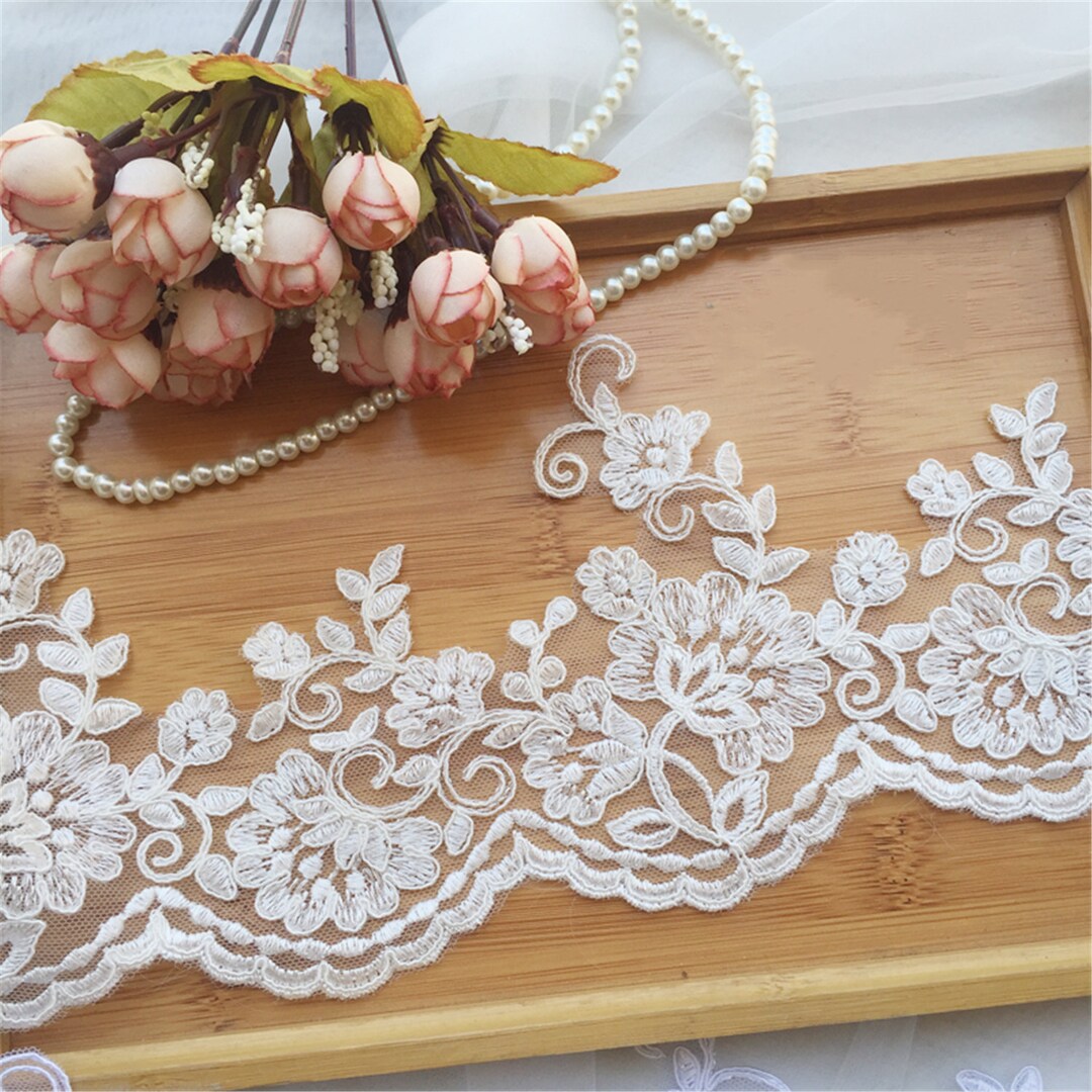 Elegant Bridal Lace Trim Wedding Dress Lace Trim Flower Lace - Etsy