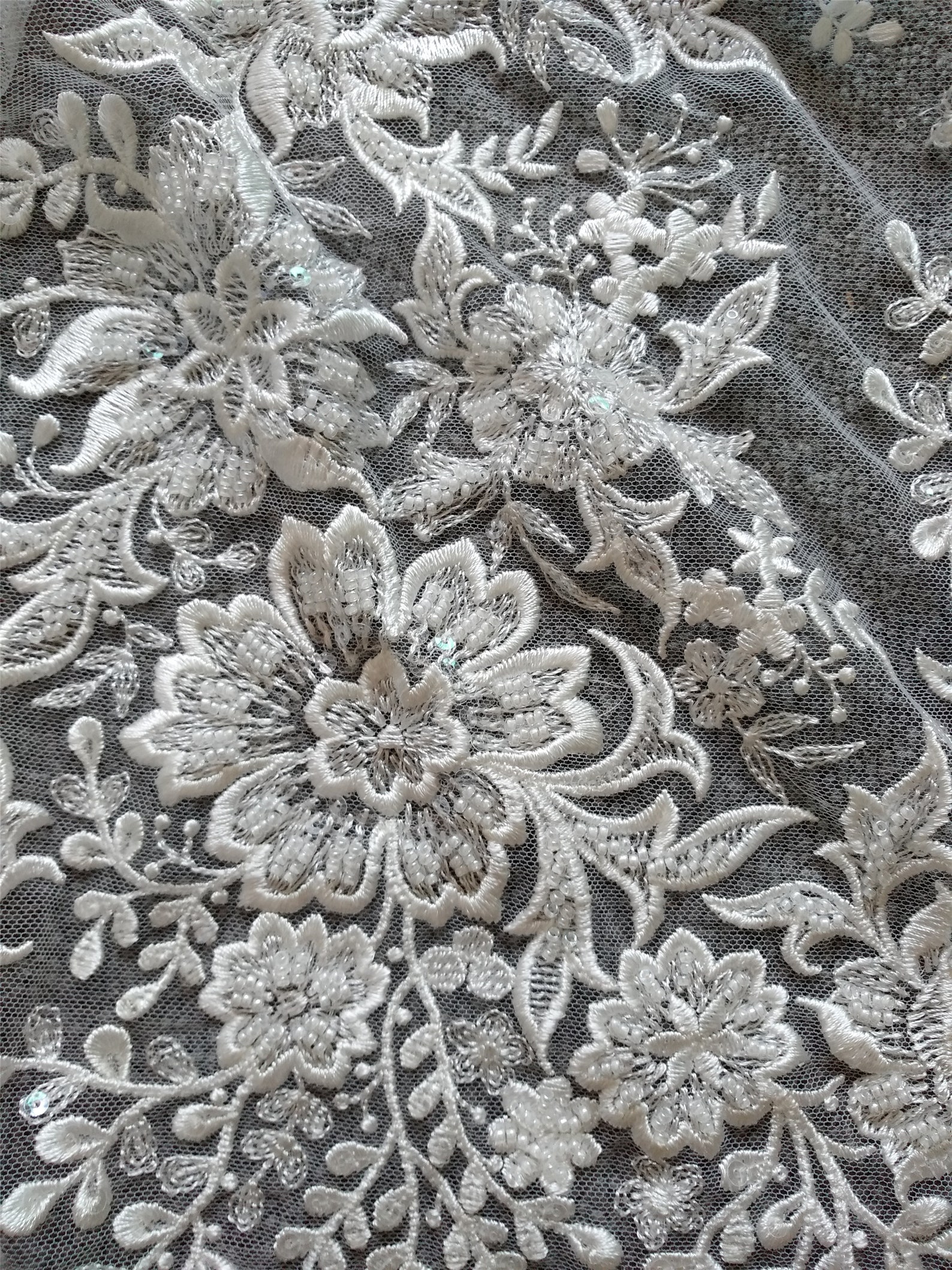 New Heavy Beaded Lace Wedding Dress Handmade Beading Lace - Etsy