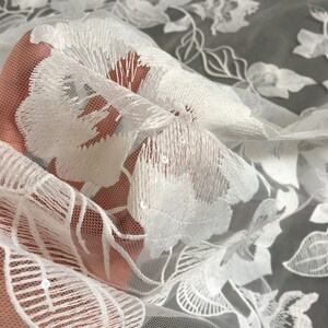 New Arrival Elegant Sequin Floral Lace Fabric for Wedding Dress,lady ...