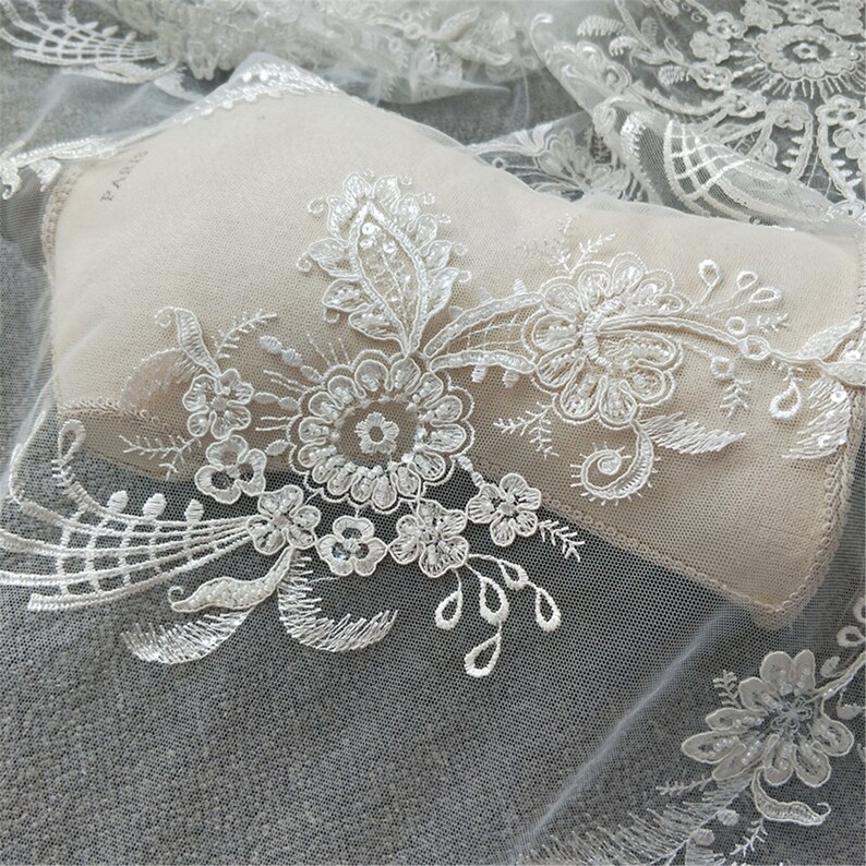 3D Lace Fabric Beaded Lace Fabric3d Embroidery Lace Fabric - Etsy