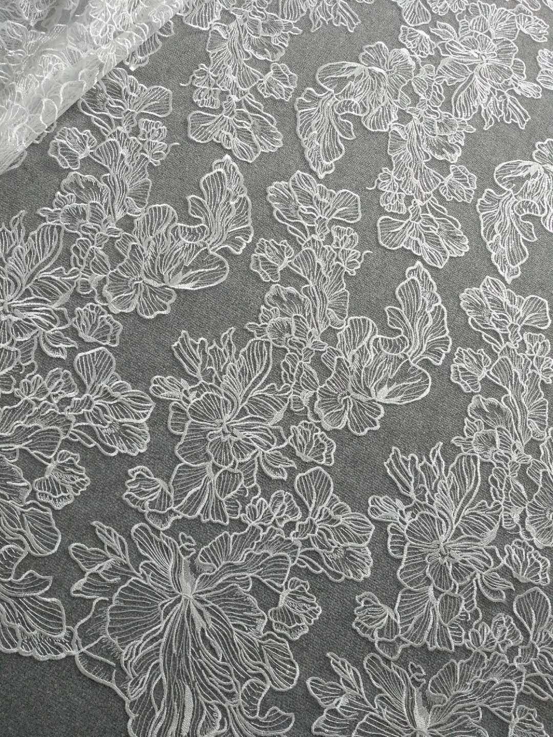 High Quality Floral Embroidery Lace Fabric for Wedding Dress | Etsy