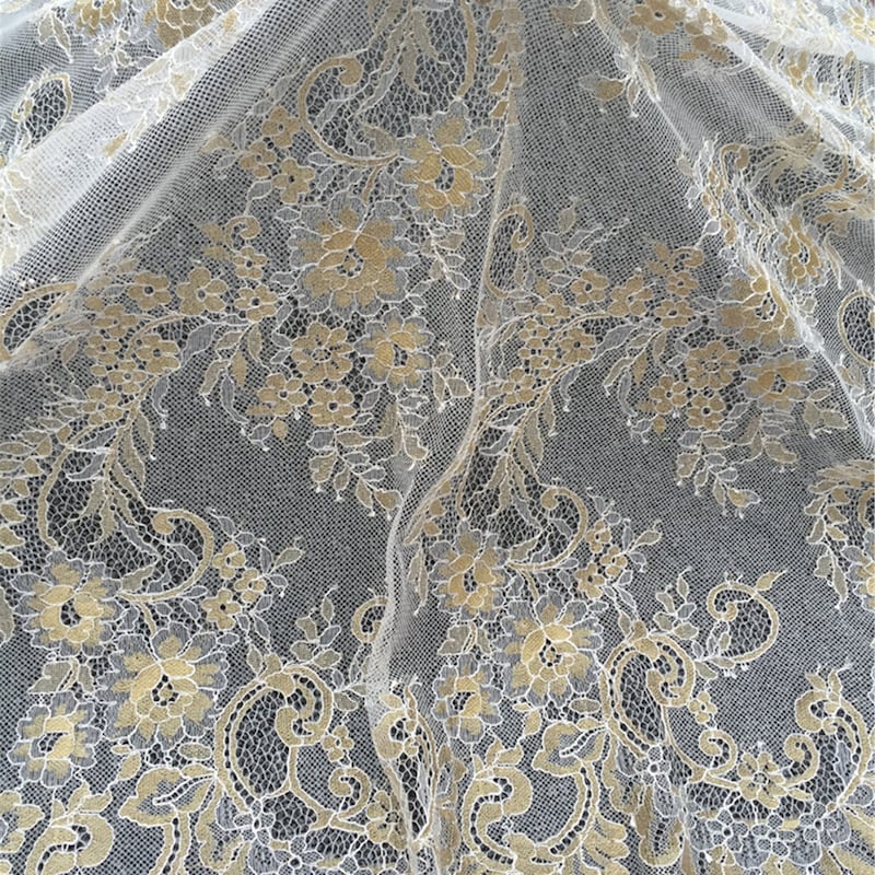 Gold Lace Fabric - Etsy