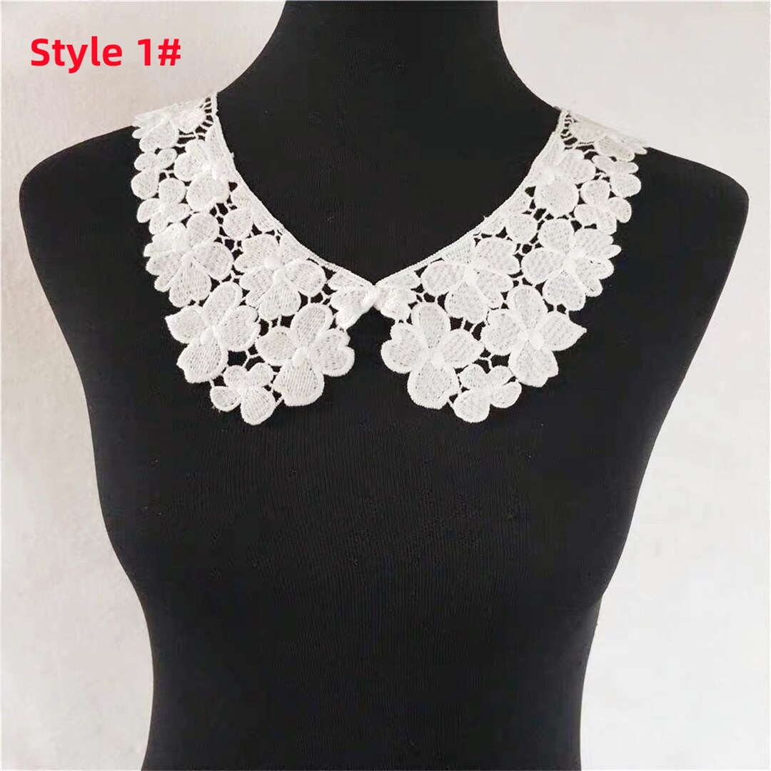Vintage Collar Neck Applique,collar Floral Embroidery DIY Collar ...