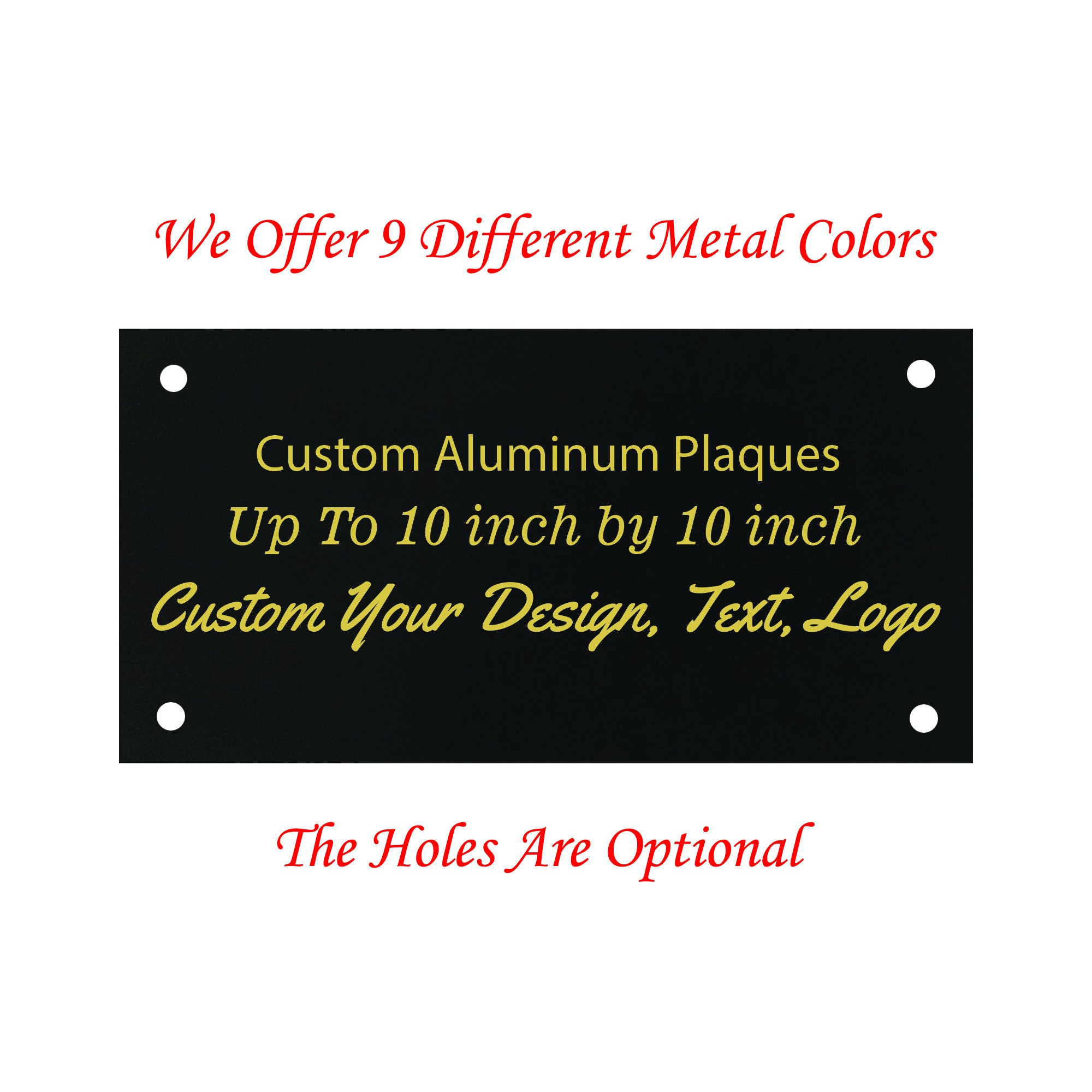 Personalised Metal Plaque, Metal Plate, Custom Metal Plates, Award ...