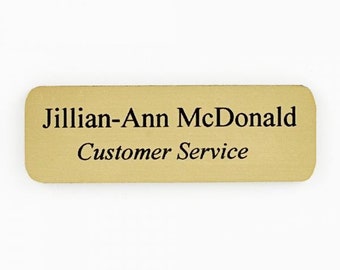 Pin Back Name Tag - Etsy