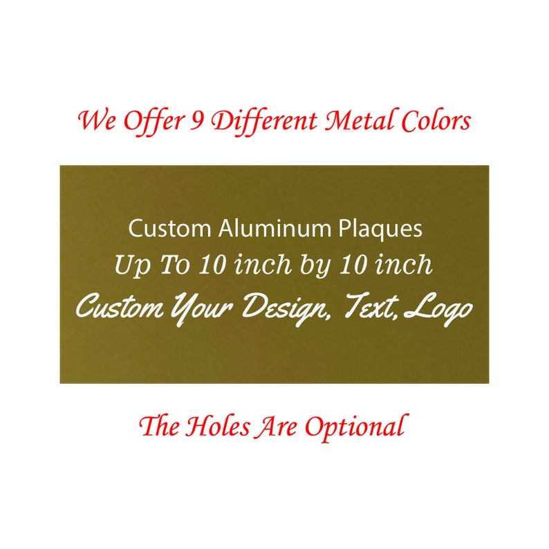 Personalised Metal Plaque, Metal Plate, Custom Metal Plates, Award ...