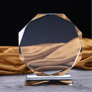 Octagon Memorial Custom Crystal Trophy, Octagon Award, Trophy for ...
