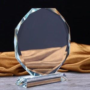 Octagon Memorial Custom Crystal Trophy, Octagon Award, Trophy for ...