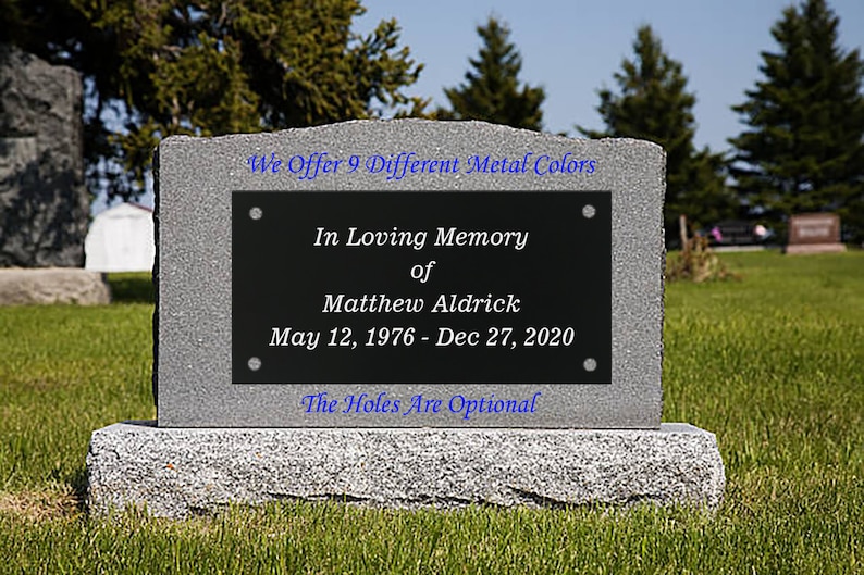 Personalised Tombstone Metal Plaque, Metal Plate, Custom Metal Plates ...