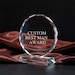 Custom Best Man Award Round Custom Crystal Trophy, Father's Day Gift ...